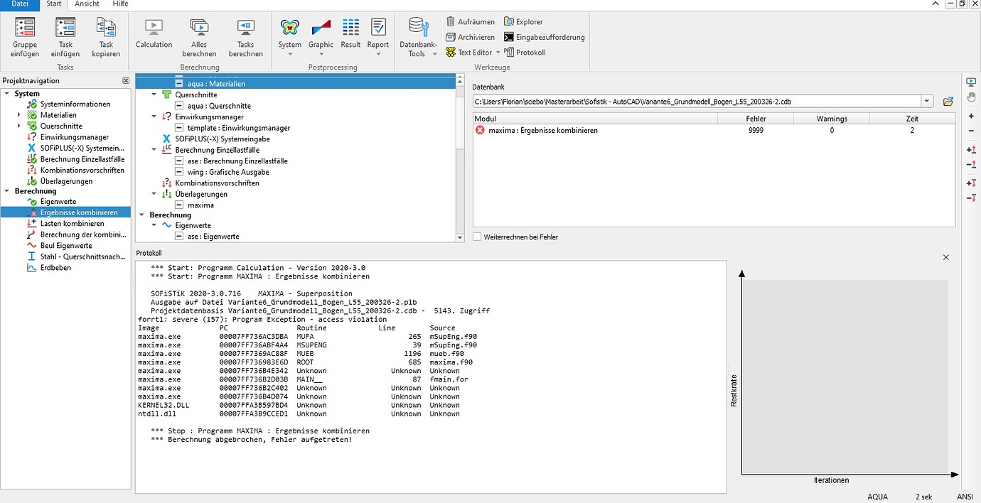 Fehler bei Maxima/Ergebnisse kombinieren - SOFiSTiK Structural Desktop - SOFiSTiK Forum