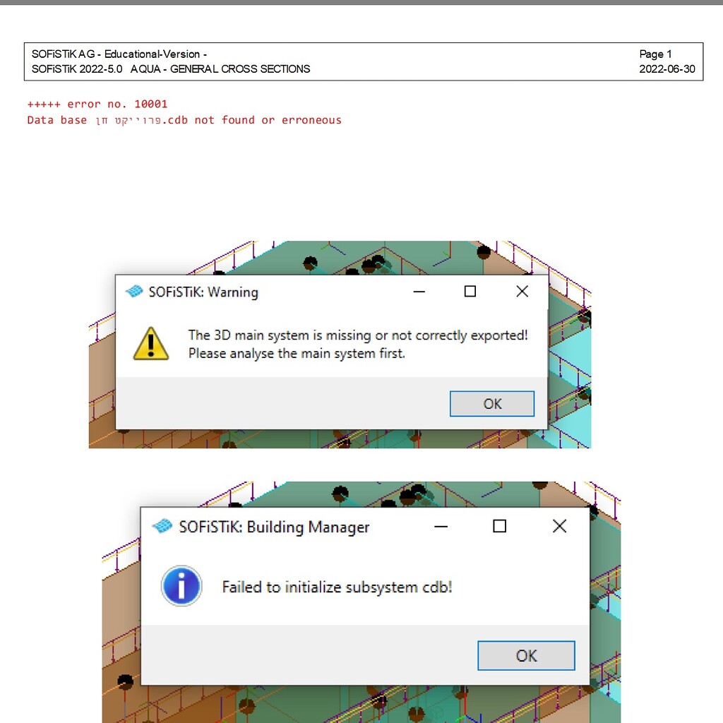 Error in sofistik - Analysis + Design - SOFiSTiK Forum
